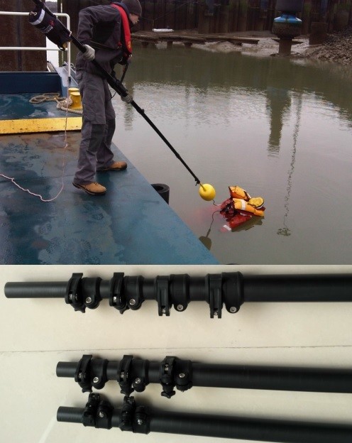 10 m 33 feet length portable Carbon fiber Telescopic reach and rescue poles