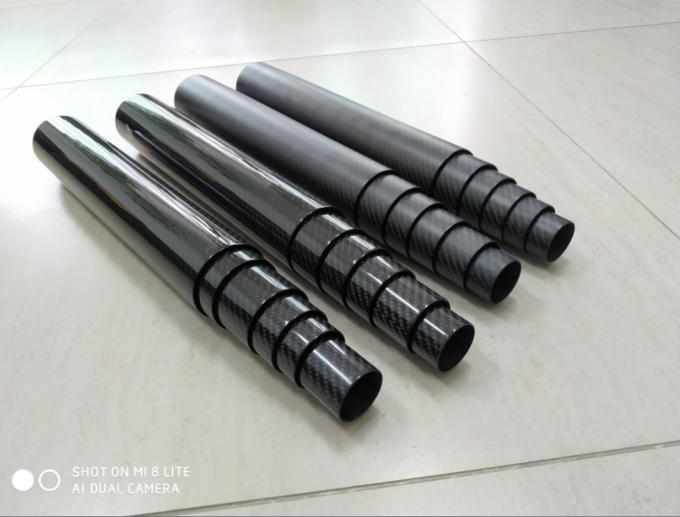 Glossy and Matte foldable Collapsible Scalable carbon fiber tubing rod